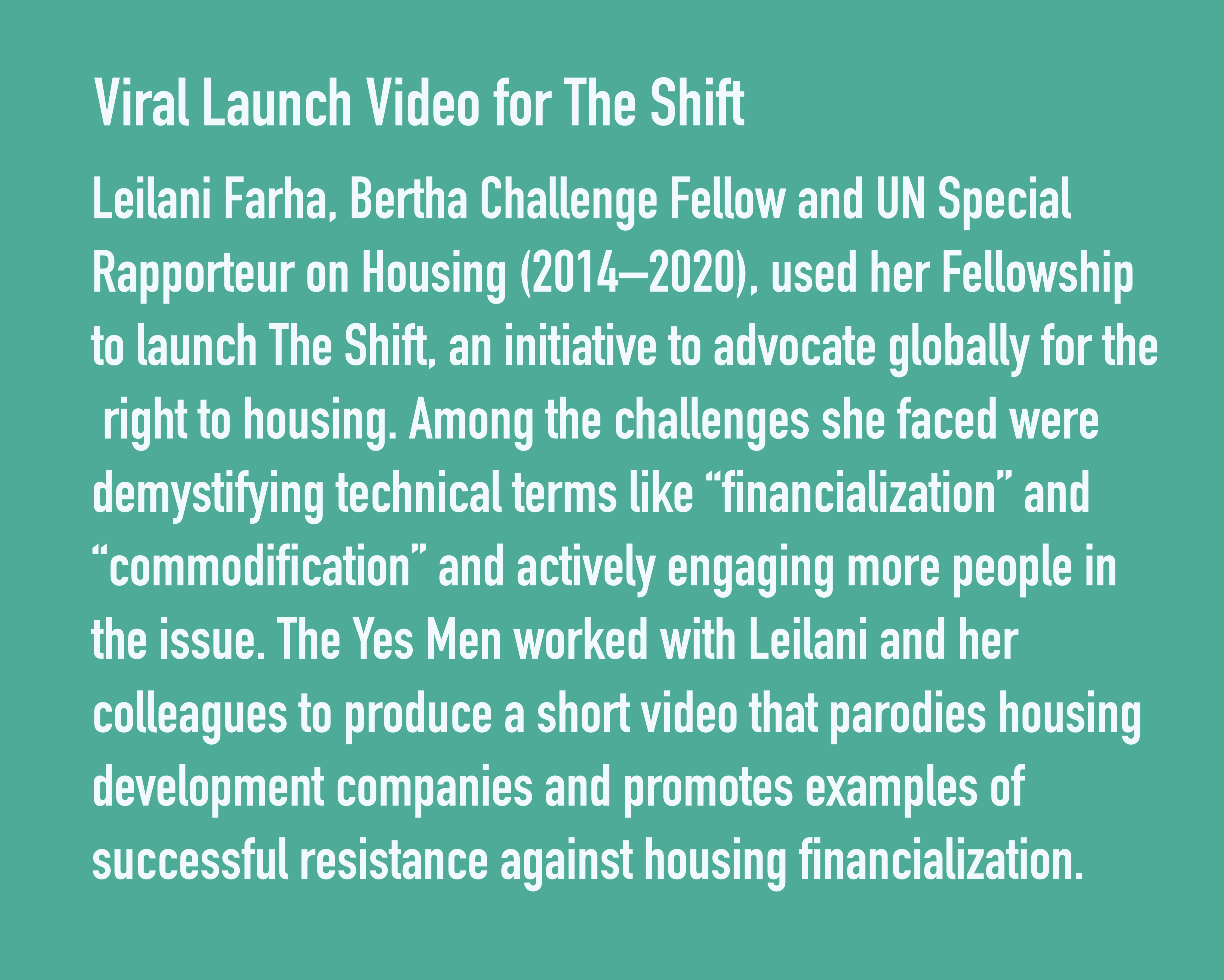 The Yes Men - Bertha Foundation